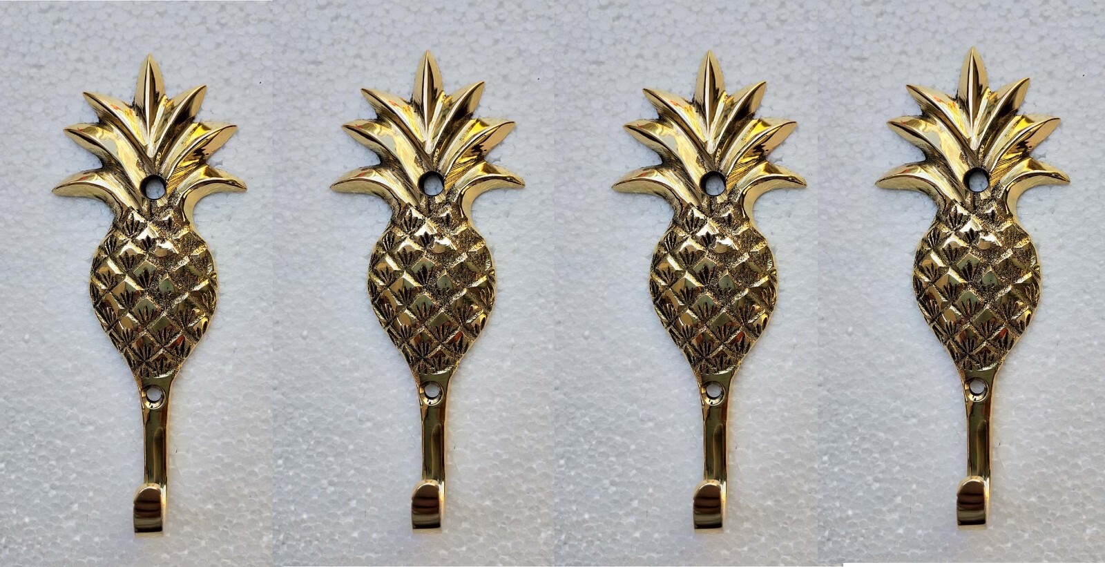 Solid Brass Pineapple Wall Hook Lot of 4 Pieces Decorative Hooks | eBay