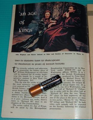 1961 TV ARTICLE~JOHN RINGHAM & NANCIE JACKSON~HENRY VI WILLIAM ...