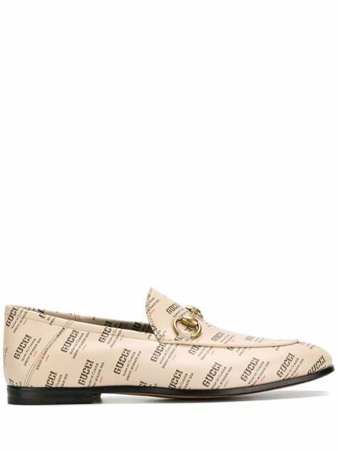 GUCCI Stamp Leather Horsebit LOAFERS Beige Gucci Size 10 | eBay