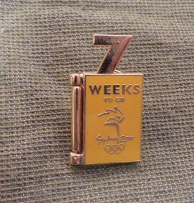 #P328. SYDNEY 2000 OLYMPIC COUNTDOWN PIN - 7 WEEKS TO GO | eBay Australia