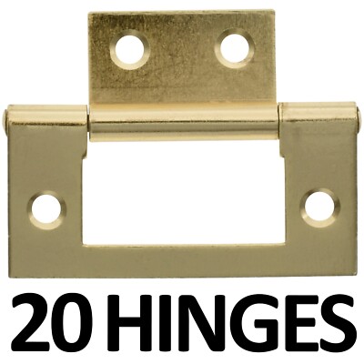 Flush Hinges 20Pc Small 4cm Cabinet Cupboard Door Non Mortice Flat ...