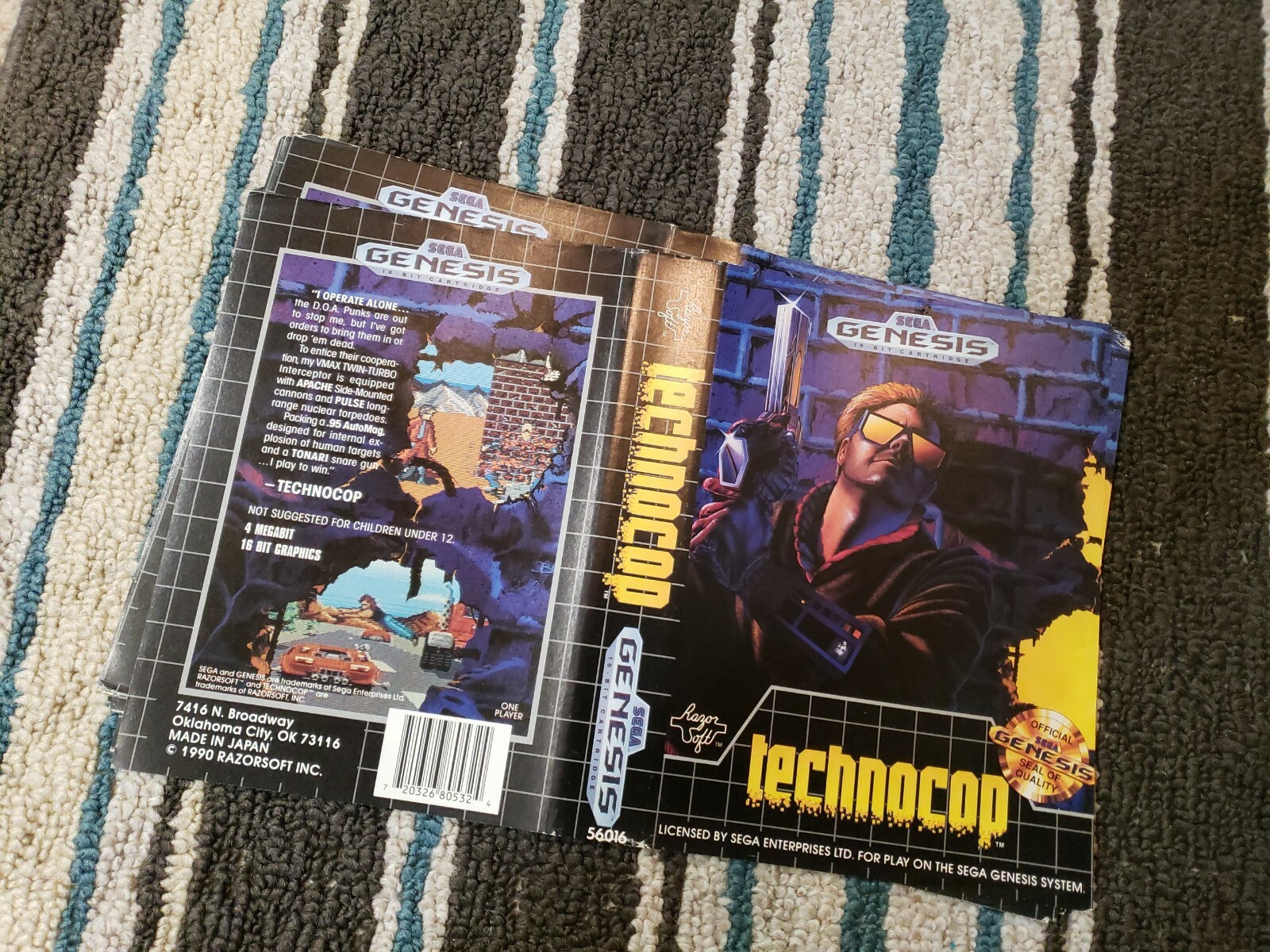 BOX ART ONLY Technocop Techno Cop Original Sega Genesis Case Sleeve | eBay
