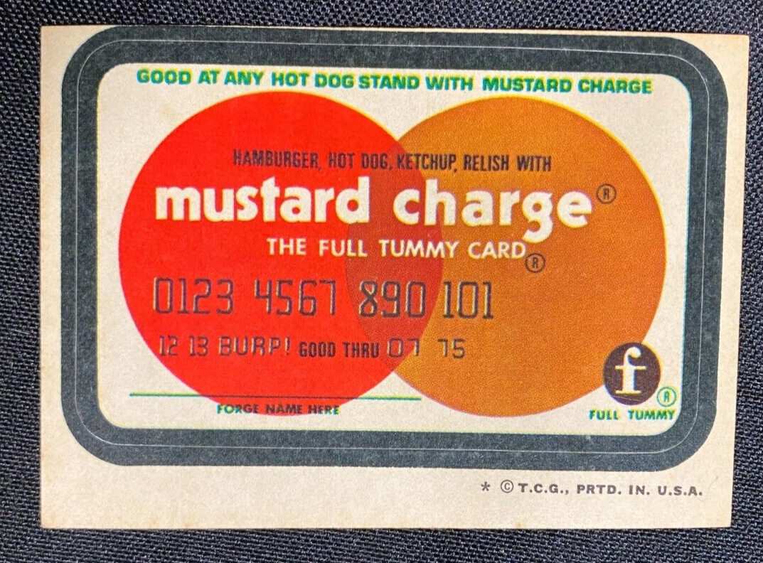 1970s Topps Wacky Packages (set break) Sticker Card Mustard Charge NM ...