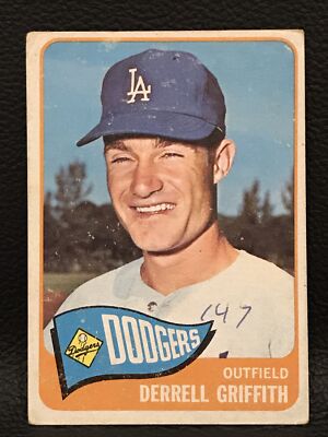 1965 Topps Set-Break #112 Derrell Griffith FR-GD (MK) Dodgers *MKCards ...