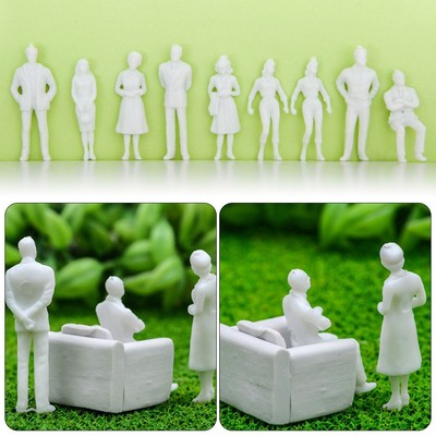 Scale Model White Miniature Figures People Figures Architectural Models ...