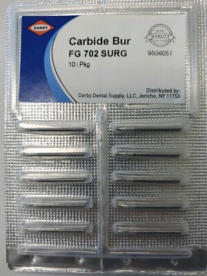 Superdent Carbide Surgical Bur FG 702 Pack of 10 Dental Oral Surgery ...