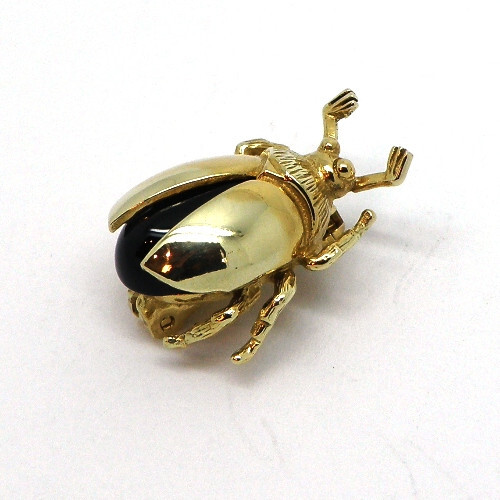 14k Yellow Gold Beetle Pin Brooch | eBay