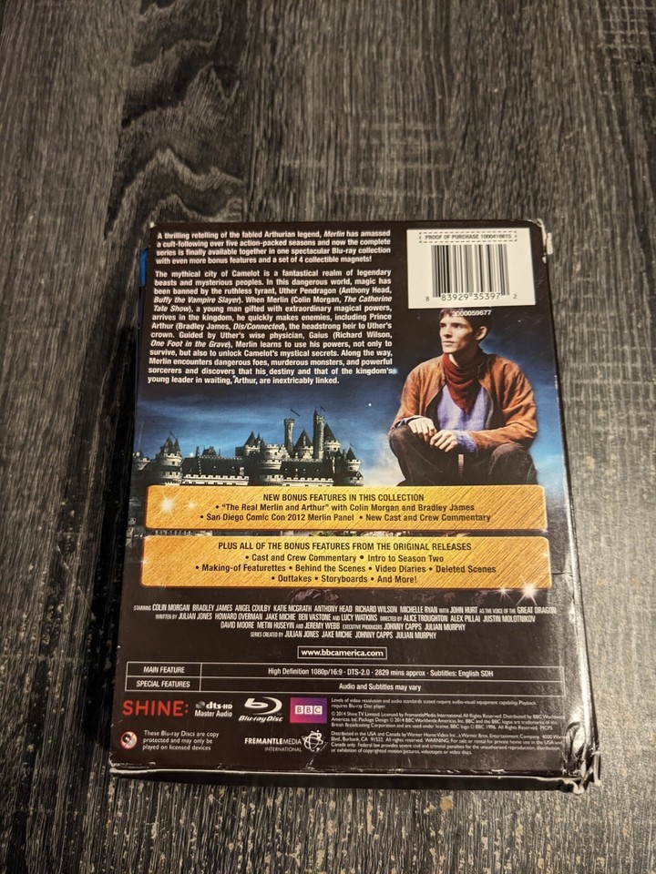 Merlin: The Complete Series (Blu-ray Disc, 2014, 16-Disc Set ...
