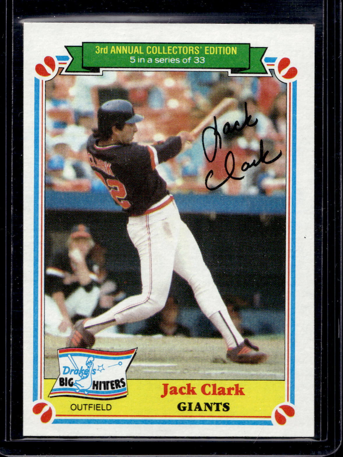 1983 Topps Drake's Big Hitters Jack Clark #5 - San Francisco Giants | eBay