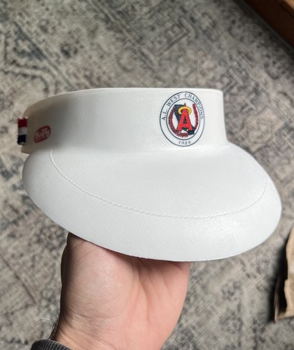 Vintage California ANGELS 1986 AL West Champions White Visor Polaroid ...