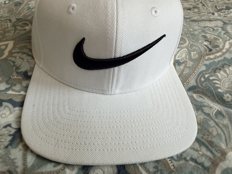 Nike White And Black Pro Cap Hat Size S/M New Without Tags | eBay