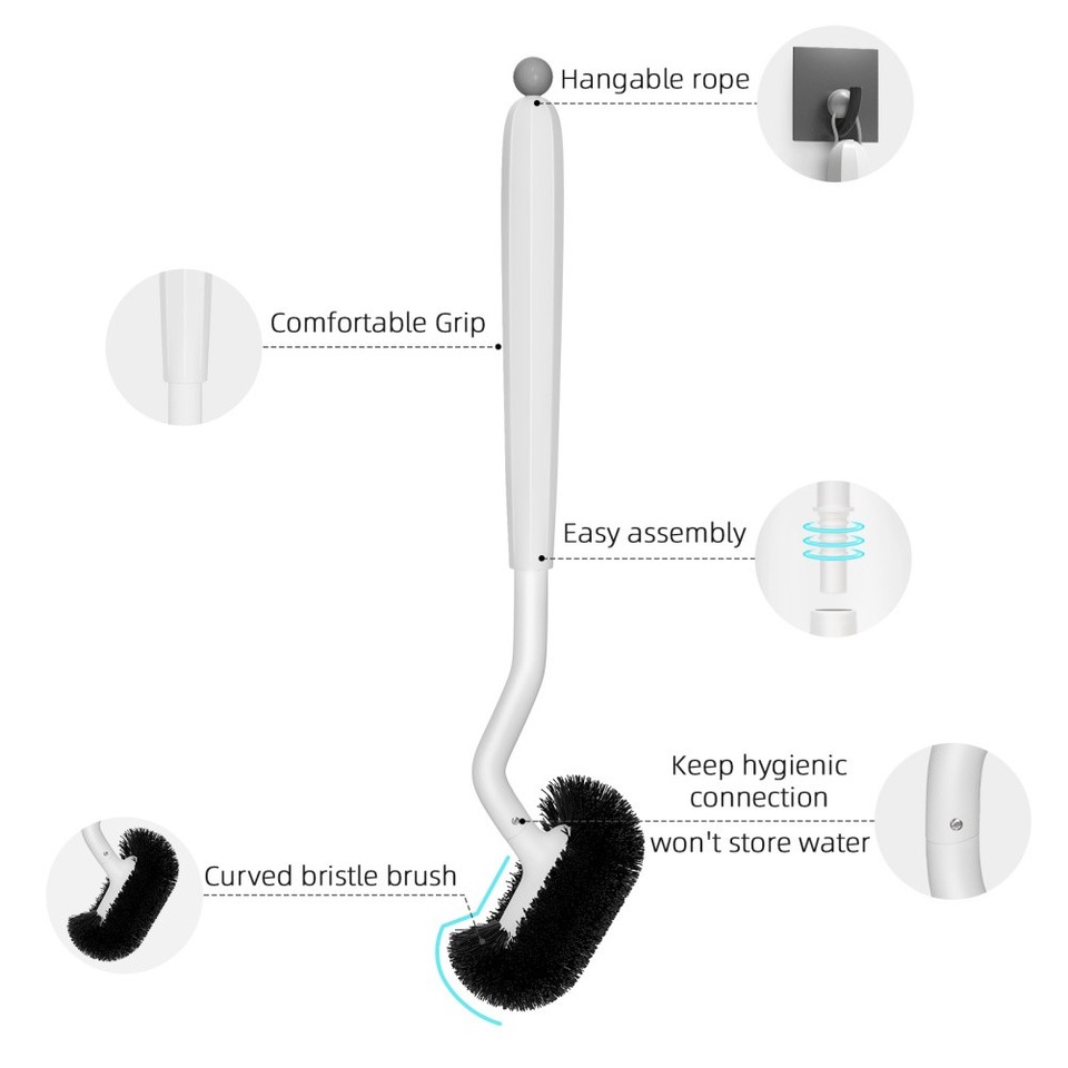 Bathroom Scrub Brush Commode Cleaning Hamitor Toilet Bowl Cleaners ...