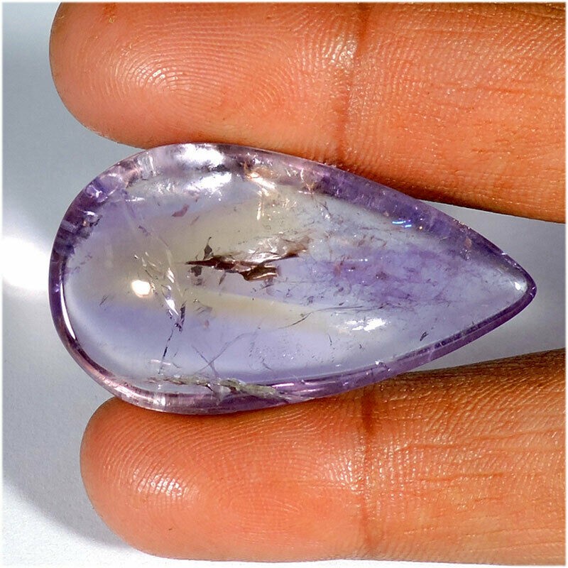 55.30Ct Fantastic Natural Purple With Orange Ametrine Pear Cabochon ...