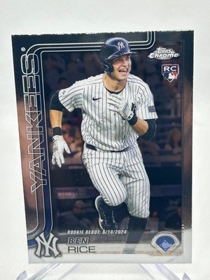 Ben Rice RC 2025 Topps Chrome New York Yankees Rookie Card | eBay