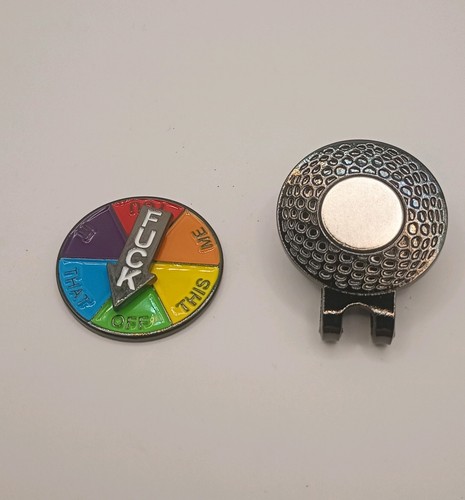 Brand New! Metal Golf Ball Marker Magnetic Rotating Swearing Wheel With ...