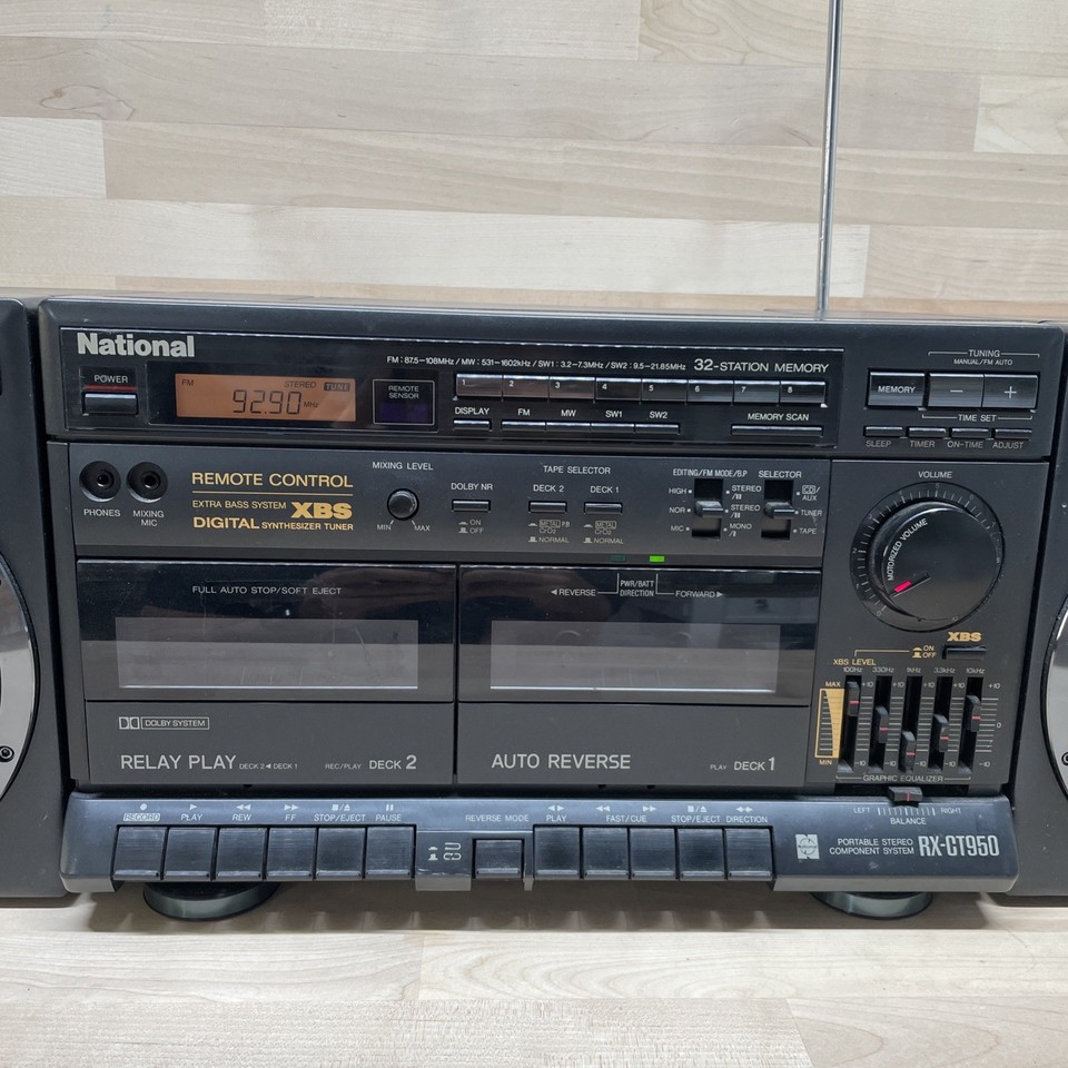 Vintage National RX-CT900 AM/FM XBS Portable Stereo System ~ *TESTED | eBay