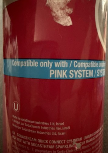 Sealed Full SodaStream Pink System Quick Connect CO2 Cylinder Makes Up ...