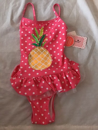 Floatimini Girl Pink Polkadot Pineapple One Piece Swimsuit Size 6 UPF ...