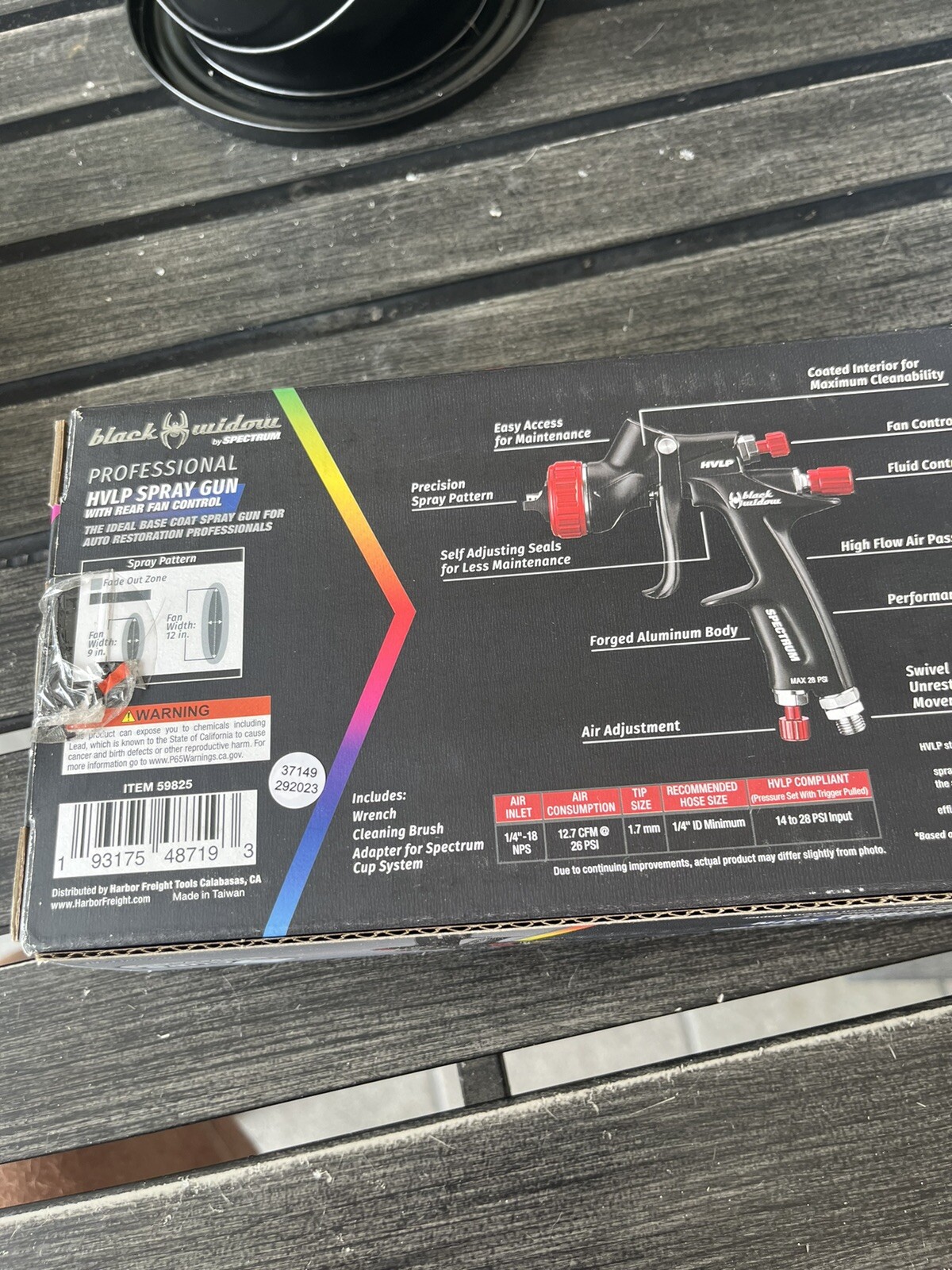 Spectrum Black Widow HVLP Spray Gun BW-HVLP-RF #59825 BRAND NEW | eBay