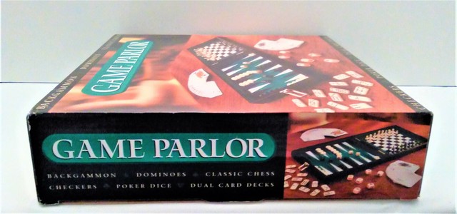 GAME Parlor 6 Games in 1 - Backgammon Chess Checkers Poker Dominoes ...