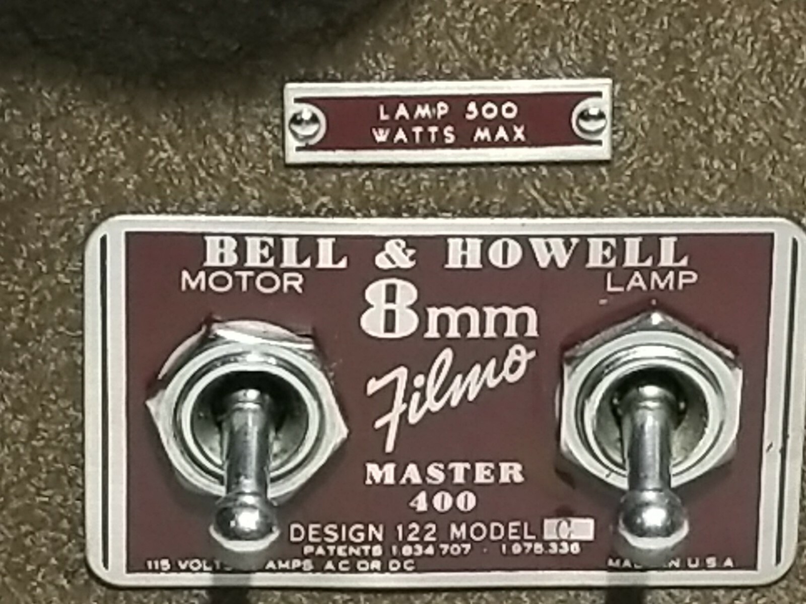 Vintage 1930's Bell and Howell 8MM Filmo Master 400 Design 122 Model G ...