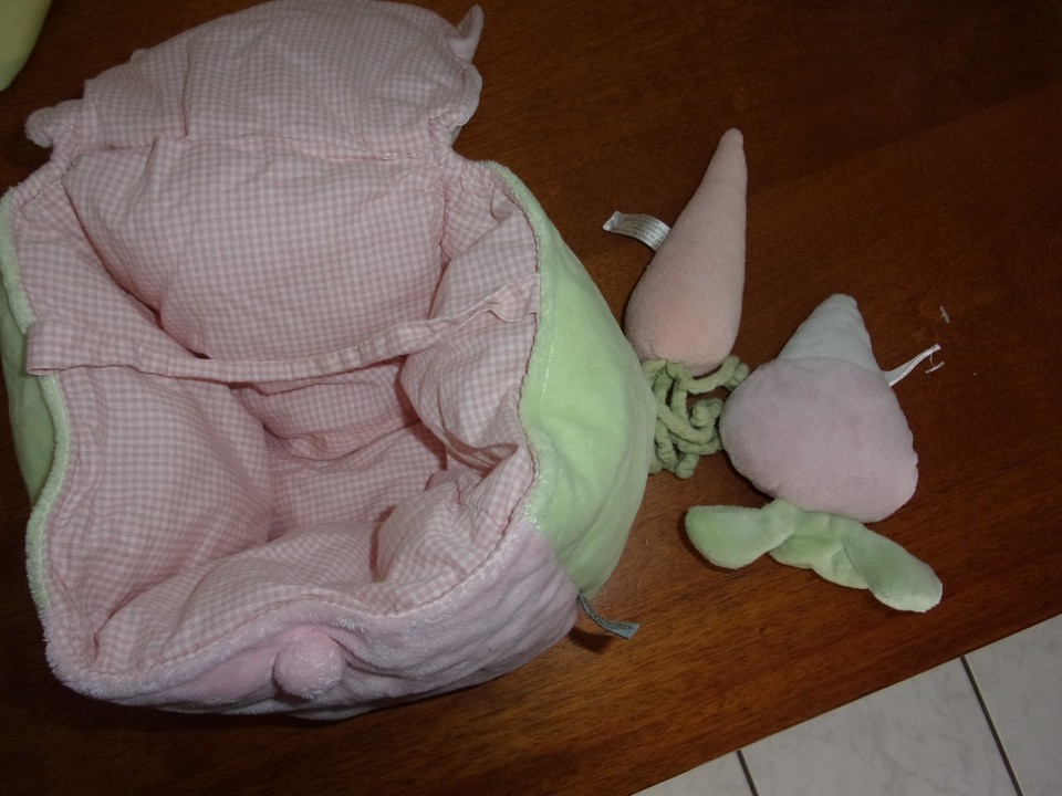 BUNNIES BY BAY PLUSH MUNCH LUNCH BOX carrot TOY SOFT BUNNY LOVEY BABY ...