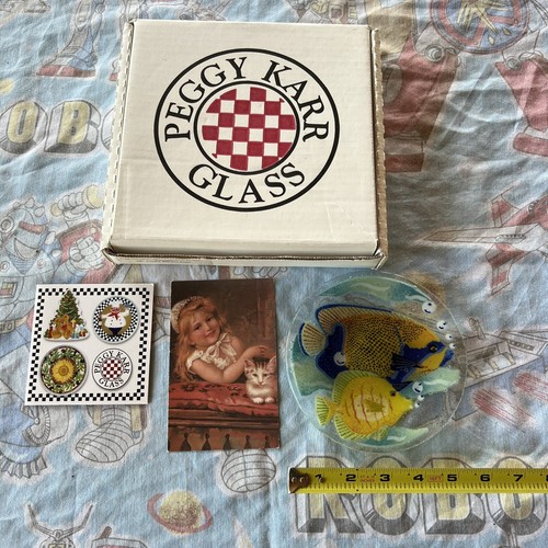 Peggy Karr Handmade Glass Plate Fish Under The Sea? 5.5-6” See ...