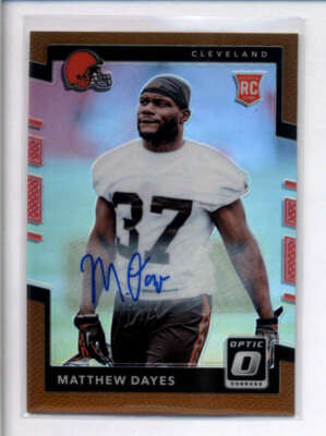 MATTHEW DAYES 2017 DONRUSS OPITC ROOKIE BRONZE PRIZM AUTOGRAPH AUTO ...