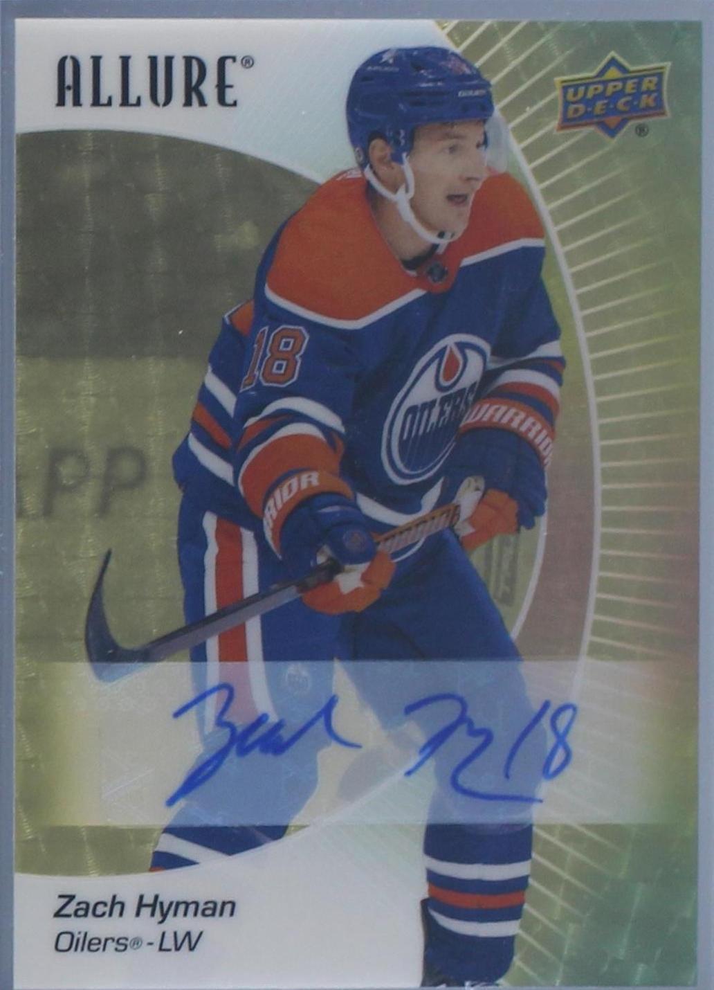 2023-24 Upper Deck Allure - Zach Hyman #96 Golden Treasures Autographs ...
