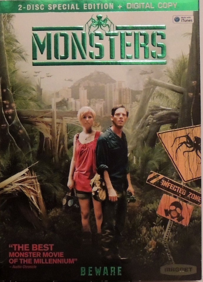 Monsters DVD Horror Sci-Fi Special Edition 2-disc Digital Copy Magnet ...