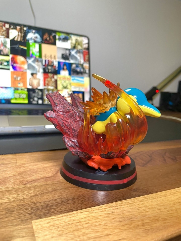 Incredible Perfect CYNDAQUIL EMBER! Pokemon Statue Figure Model | Game ...