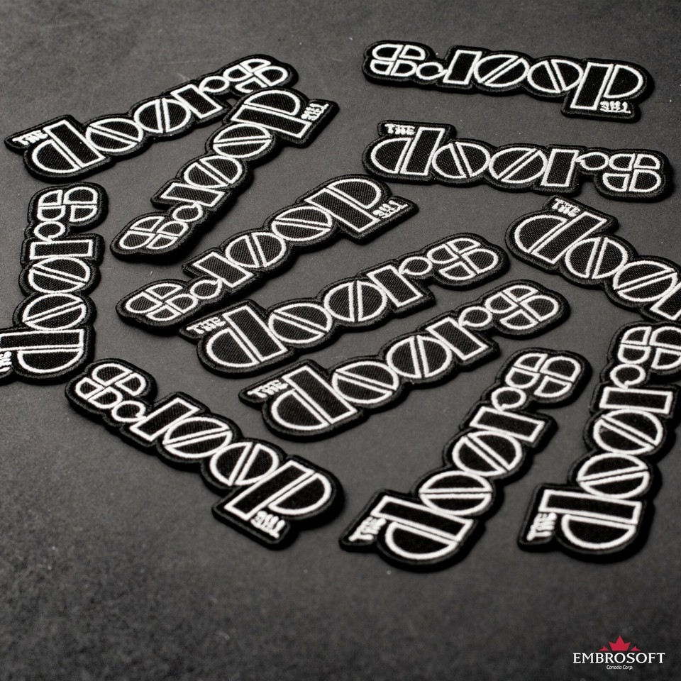The Doors Patch Rock Band Emblem Embroidered Iron On SIZE: 3.7ʺ x 1.2ʺ ...