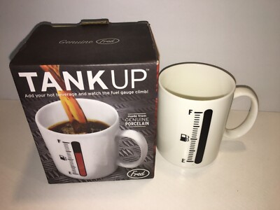 NEW Tank Up Fuel Gauge Heat Sensitive Coffee TEA CUP Mug PORCELAIN FRED ...