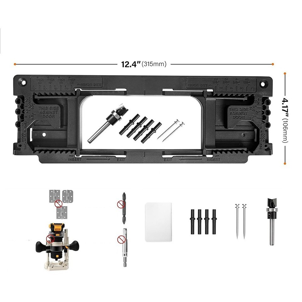 Hinge Router Template for Accurate Door Hinge Installation with Sliding ...