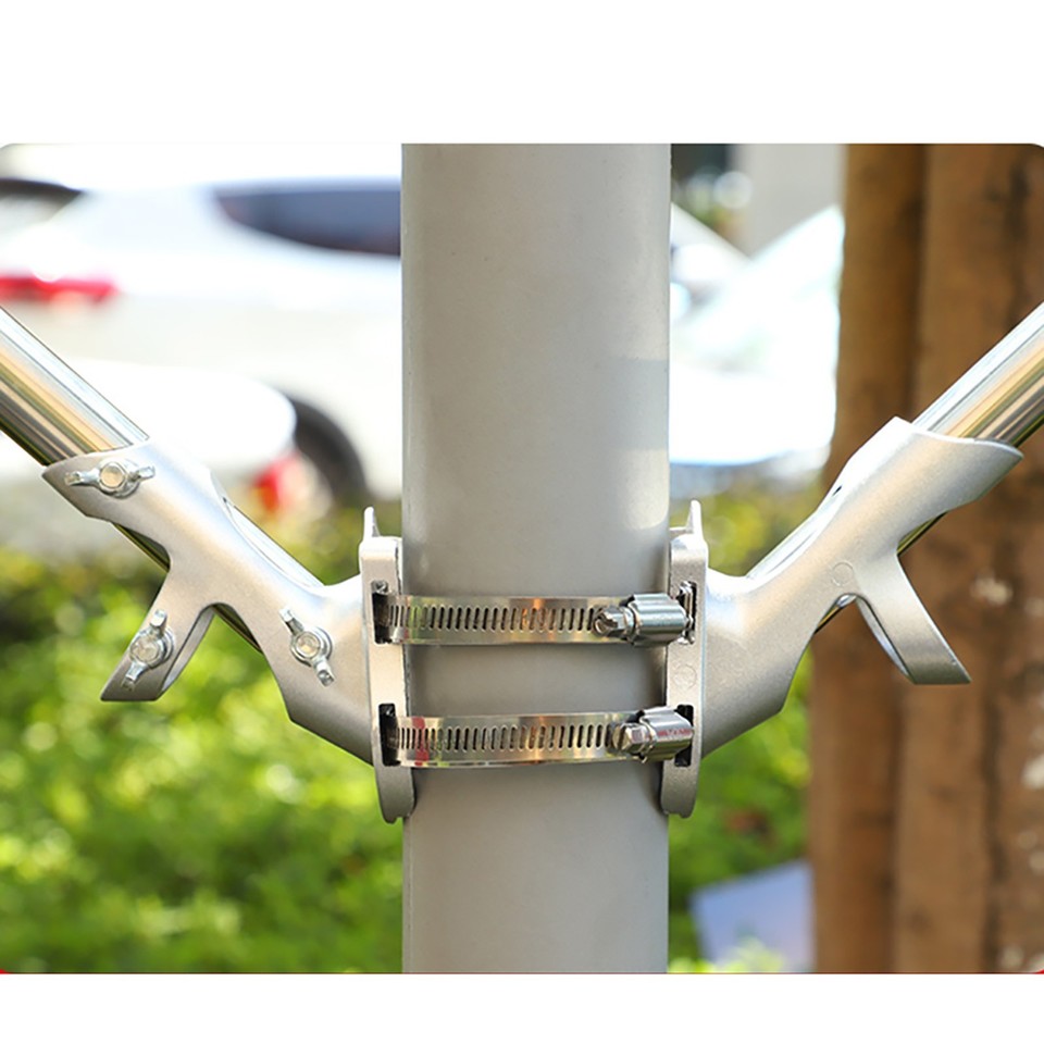 Flag Pole Holder Expansion Tube Flag Pole Heavy Duty Silver High ...