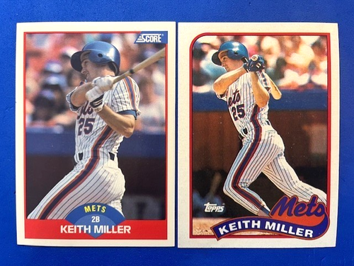 Keith Miller 1989 Score & 1989 Topps Baseball - Mets | eBay