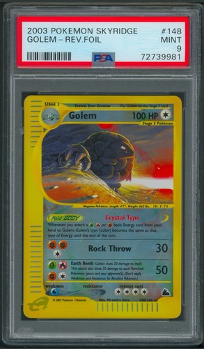 Pokémon Skyridge Crystal Golem Reverse Holo 148/144 PSA 9 | eBay