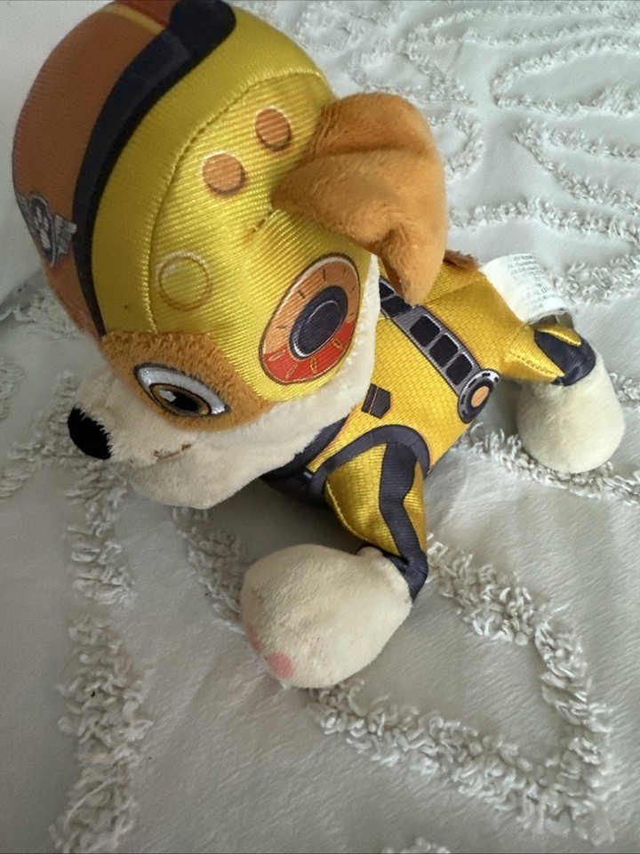 Paw Patrol Pup Pals Rubble Plush Pet Stuffed Toy Teddy 6" Children's ...