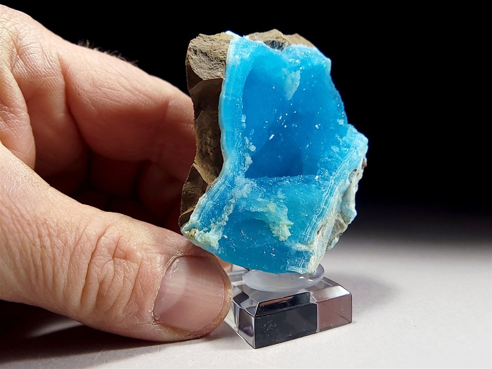 Natural Bright Super Sky Blue Drusy Hemimorphite Crystal Specimen #6 | eBay