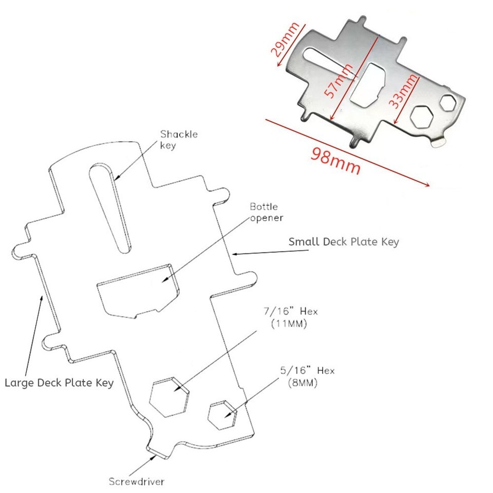 Ergonomically Designed Marine Grade Bottle Opener and Fuel Cap Wrench ...
