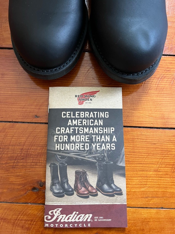 Red Wing Indian Motorcycle 4312 Worthington Engineer Black 11 D Factory ...
