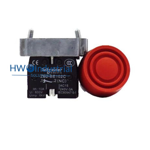 2PC New XB2BP42C Red Button Switch 1NC 22mm Installation Aperture | eBay