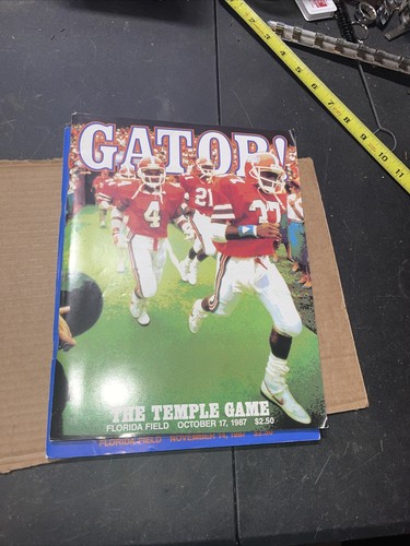 1987 University Florida Gators Vs Temple Football Program NCAA Game Day ...