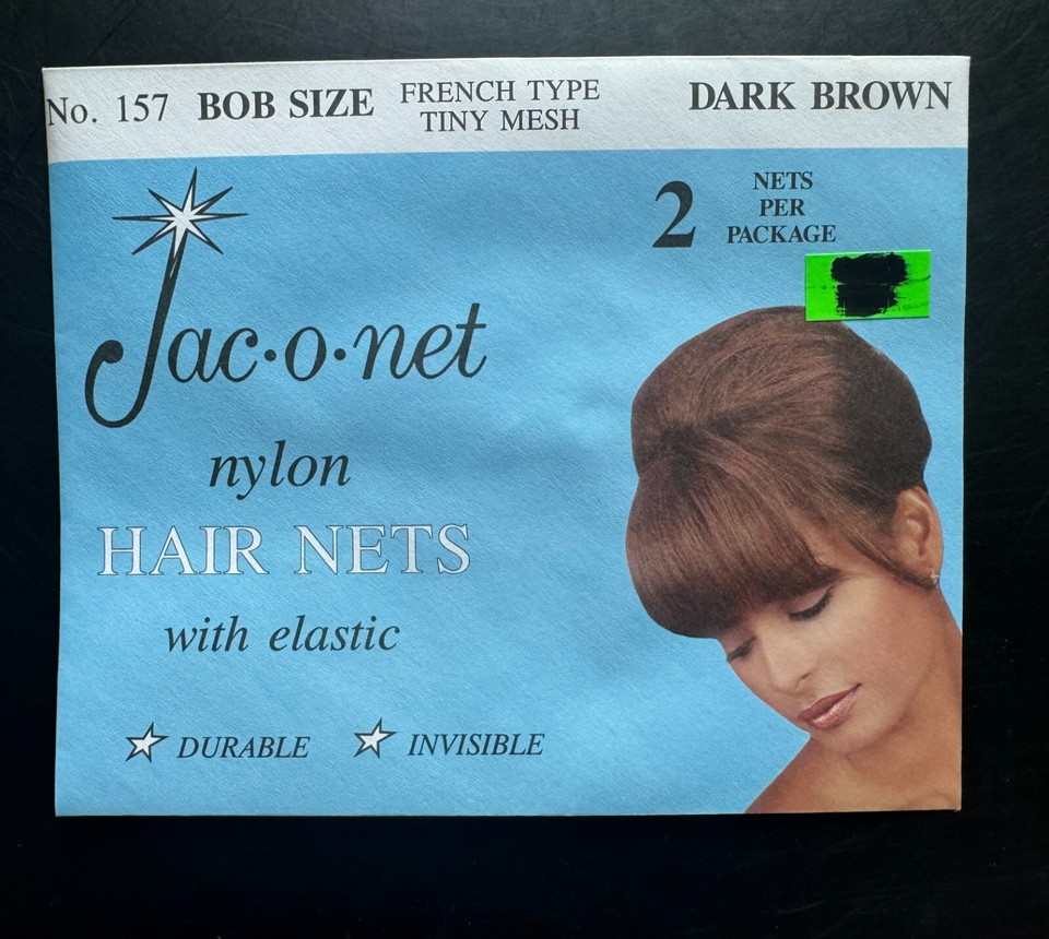 Jac O Net Hair Nets Black Light Medium Dark Brown Pink Periwinkle Blue ...