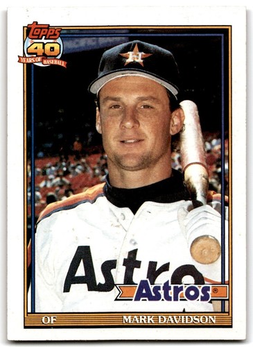 1991 Topps Baseball Card Mark Davidson Houston Astros #678 | eBay