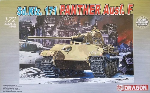 Dragon 1/72 Scale SdKfz 171 Panther Ausf F 7647 WWII German Tank RARE ...