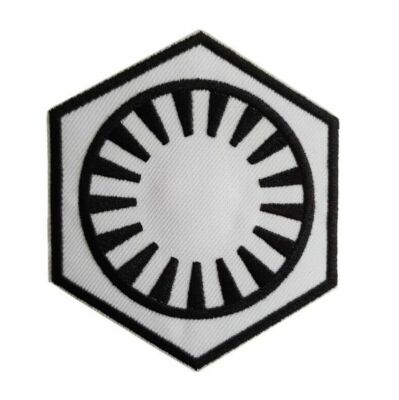 Star Wars First Order Symbol Logo White and Black Embroidered Iron On ...