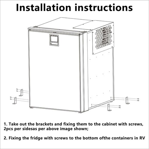 SMAD 3 Cu.Ft RV Refrigerator, 85L RV Fridge with Freezer, Compact DC 12 ...