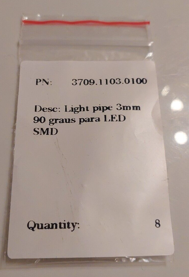 8pcs 3mm LED SMD 90 Degree Light Pipe PCB Right angle tube FREE ...