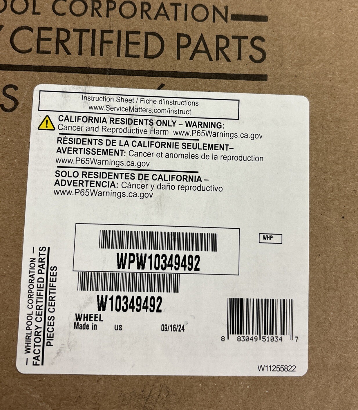 WHIRLPOOL MAYTAG DRYER BLOWER WHEEL WPW10349492 W10349492 NEW OEM | eBay
